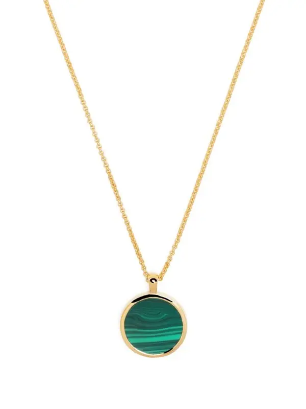 Tom Wood Malachite Pendant Necklace - Gold