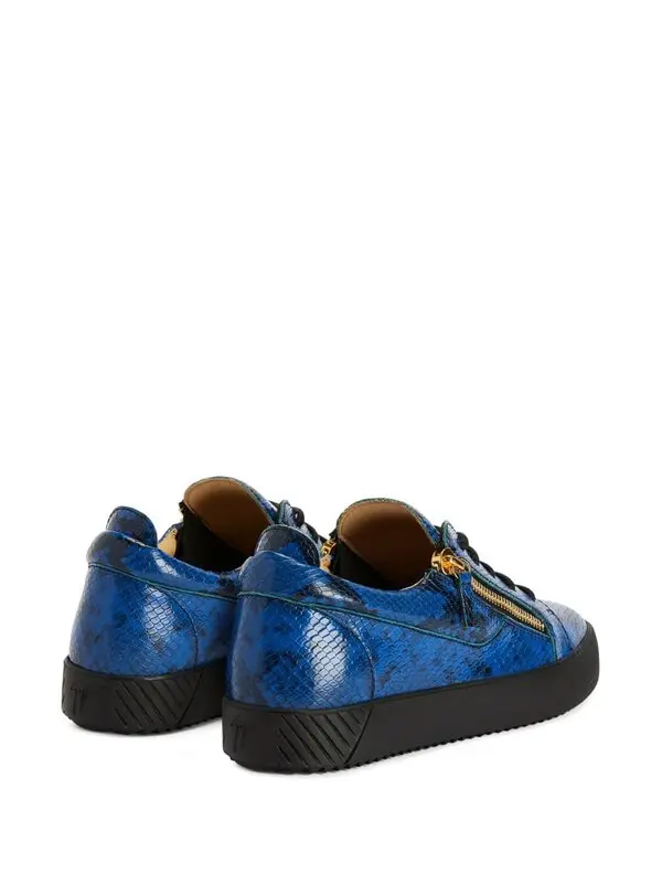 GIUSEPPE ZANOTTI Frankie Double-zip Low-top Sneakers - Blue