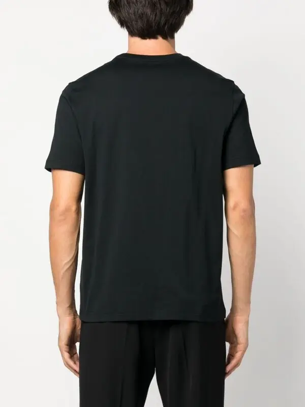 Brioni Logo-appliqué Cotton T-shirt - Black
