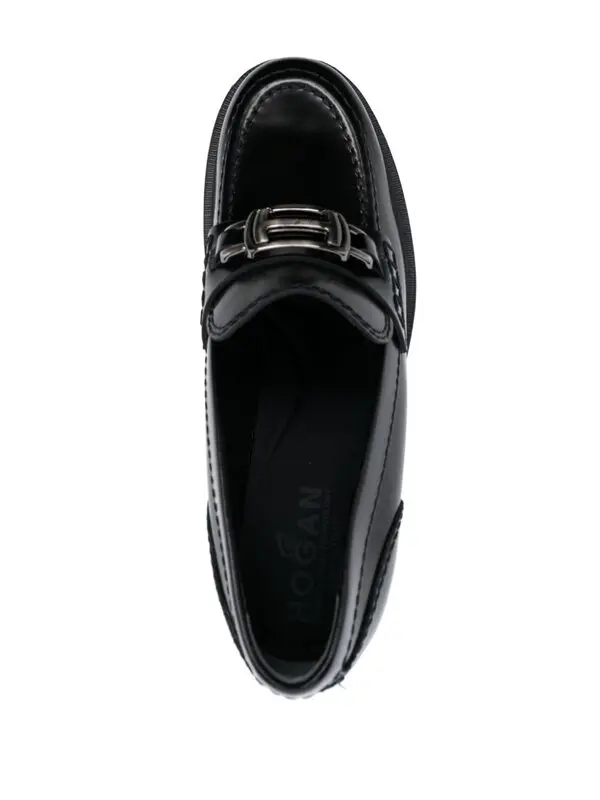 Hogan 70mm Logo-plaque Leather Loafers