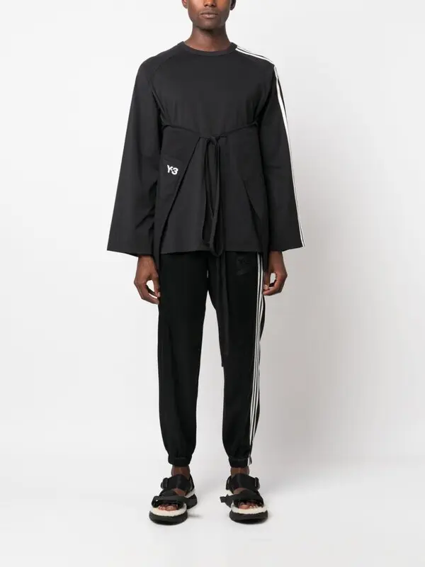 Y3 Logo Print Wraparound T-shirt