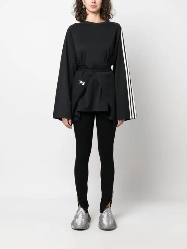 Y3 Logo Print Wraparound T-shirt