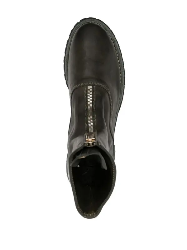 Guidi Zip-up Leather Ankle Boots
