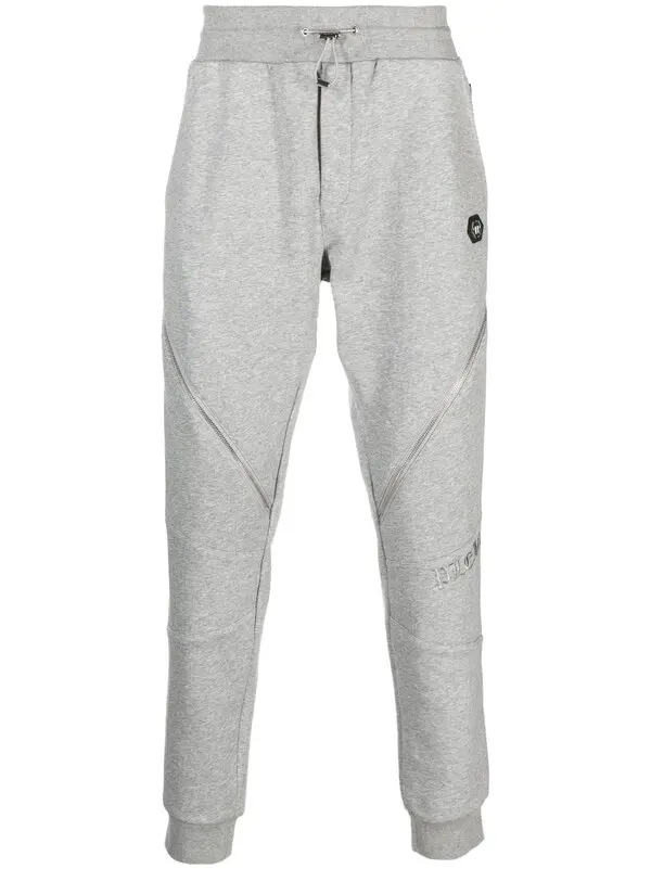 Philipp Plein Constructed Decorative-zip Cotton Track Pants
