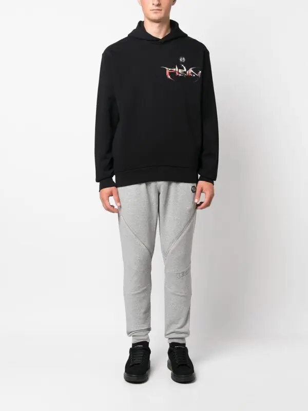 Philipp Plein Constructed Decorative-zip Cotton Track Pants