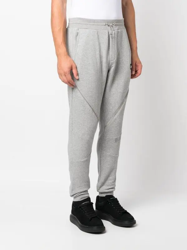 Philipp Plein Constructed Decorative-zip Cotton Track Pants