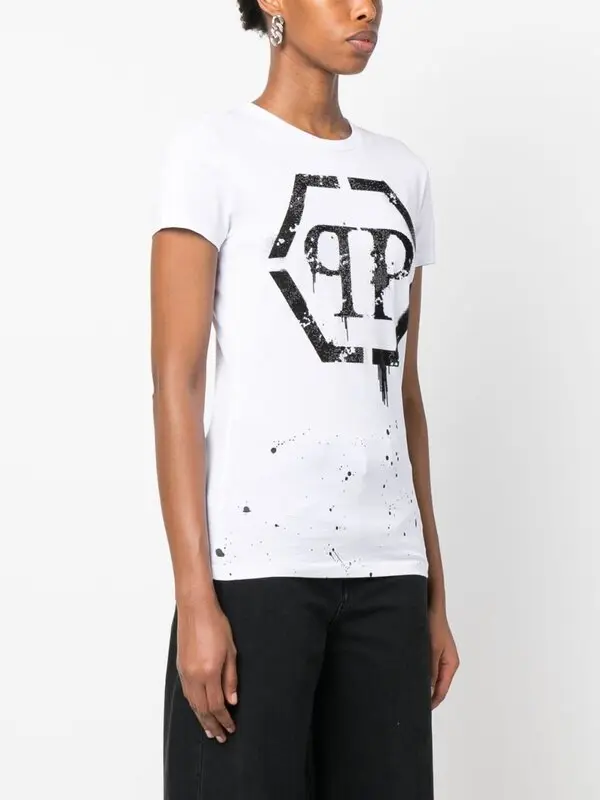 Philipp Plein Sexy Pure Fit Hexagon T-shirt - White