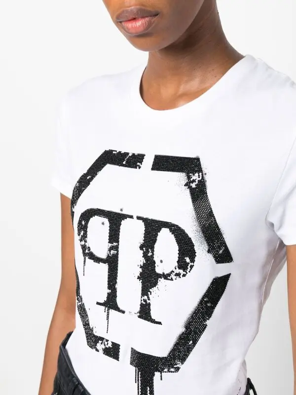 Philipp Plein Sexy Pure Fit Hexagon T-shirt - White