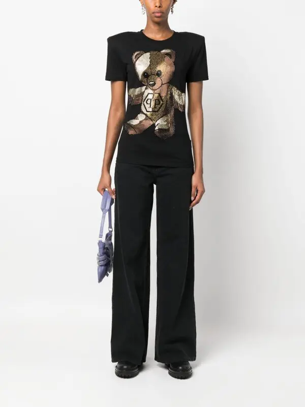 Philipp Plein Crystal-embellished T-shirt - Black