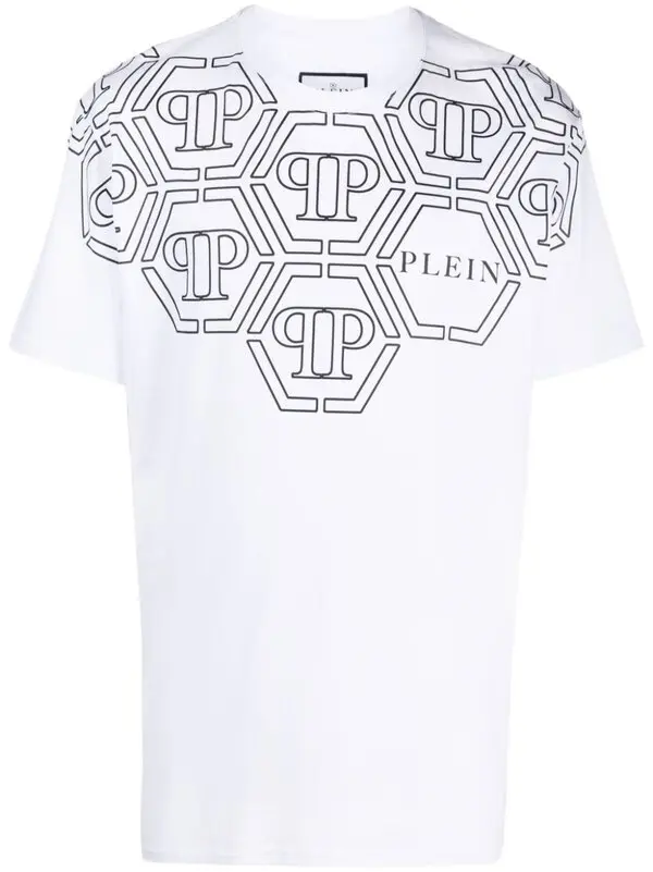 Philipp Plein Ss Hexagon Round-neck T-shirt - White