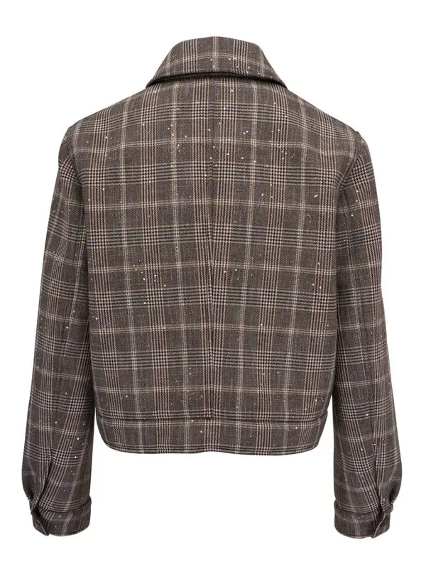 Brunello Cucinelli Plaid Wool-blend Jacket