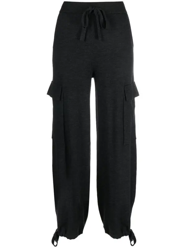 P.a.r.o.s.h Drawstring-waistband Cargo Trousers - Grey