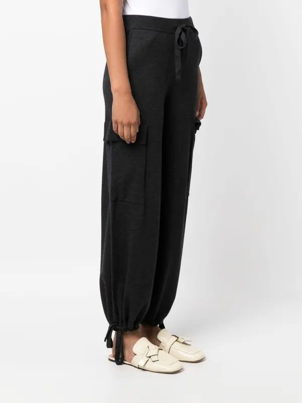 P.a.r.o.s.h Drawstring-waistband Cargo Trousers - Grey