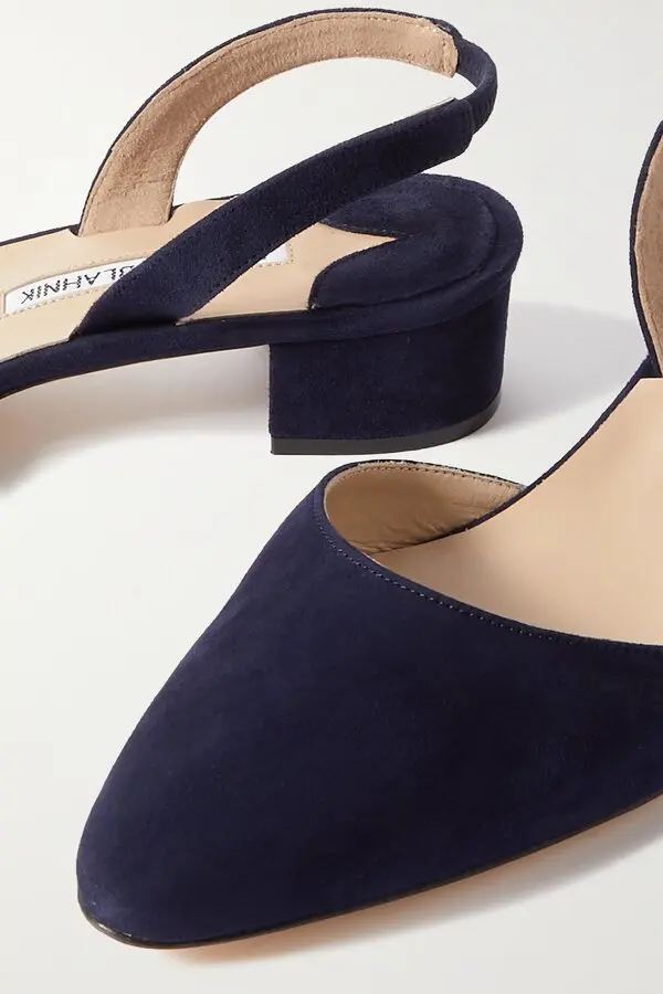 Manolo Blahnik Aspro 30 Slingback Pumps - Blue