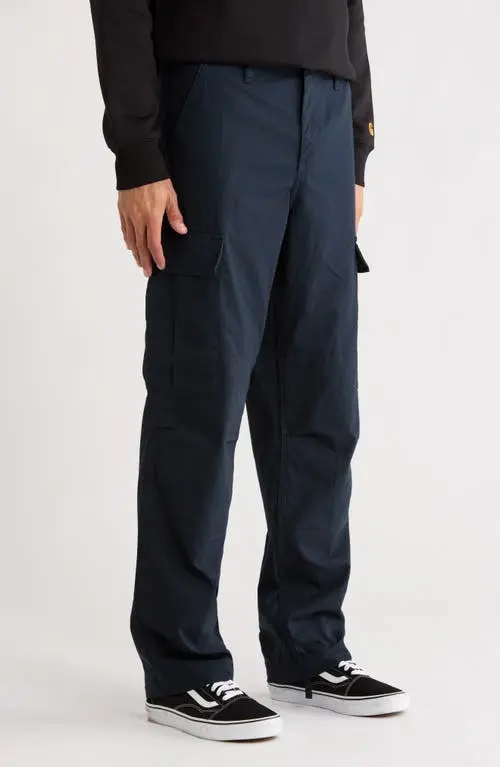 Carhartt Work In Progress Cotton Ripstop Cargo Pants - Deep Night Rinsed