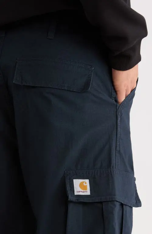 Carhartt Work In Progress Cotton Ripstop Cargo Pants - Deep Night Rinsed