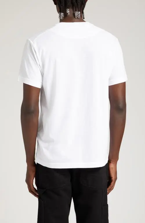 Stone Island Logo Patch Cotton T-shirt - White