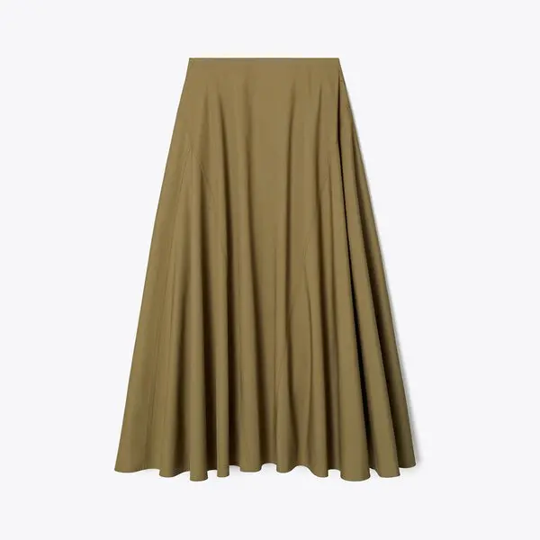 Tory Burch Cotton Poplin A-line Skirt