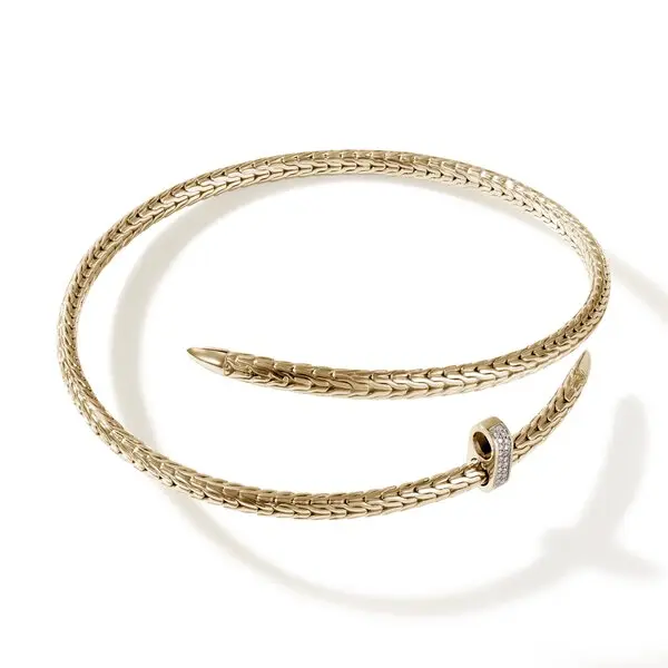 John Hardy Spear Coil Choker With Diamonds