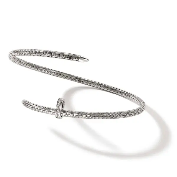John Hardy Spear Coil Choker With Diamonds
