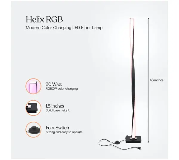 BRIGHTECH Helix Rgb 48' Led Floor Lamp