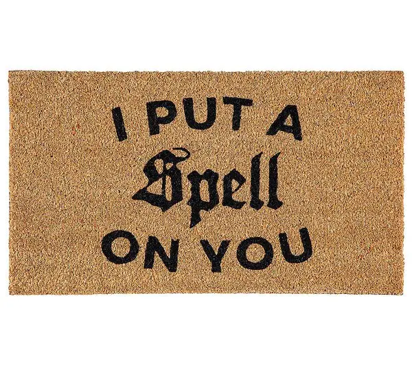 EVERGREEN Halloween Greeting Coir Mat - One-color