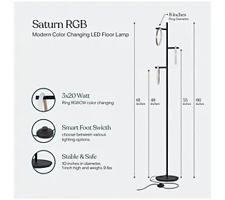 BRIGHTECH Saturn Rgb 66' Led Floor Lamp