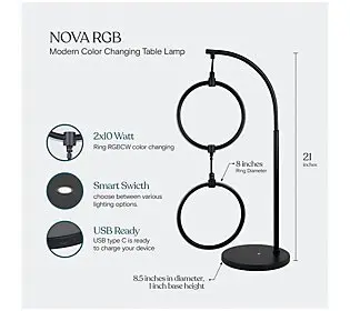 BRIGHTECH Nova Rgb 24' Led Desk Lamp