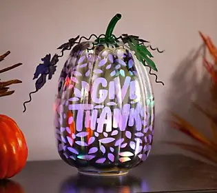 EVERGREEN Led Glass Pumpkin