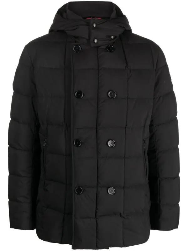 FAY Detachable Hood Padded Jacket - Black