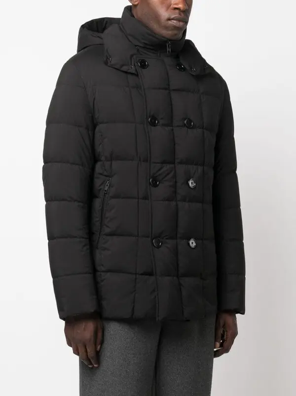 FAY Detachable Hood Padded Jacket - Black