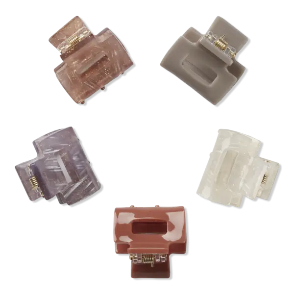 SCUNCI Acrylic Claw Clips 5-pack - One-color