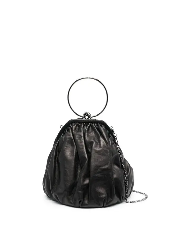 Yohji Yamamoto Clasp Drape Leather Tote Bag
