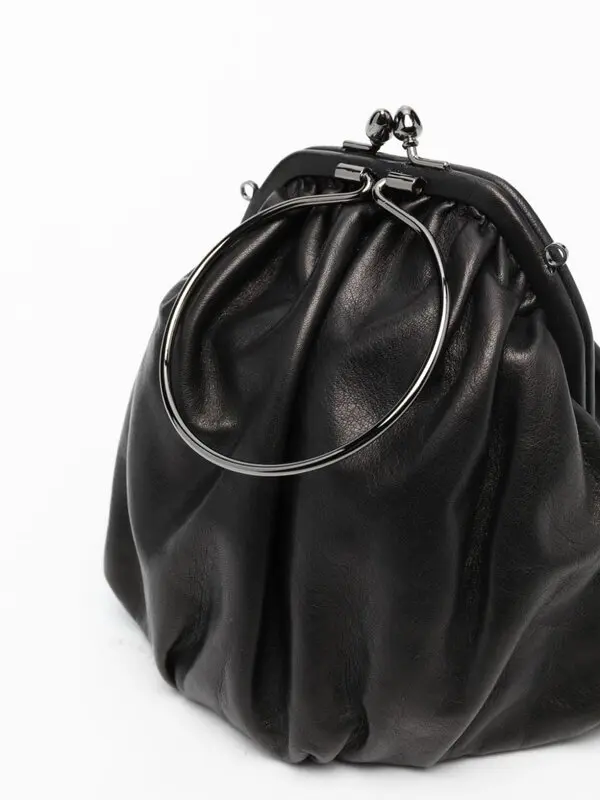 Yohji Yamamoto Clasp Drape Leather Tote Bag