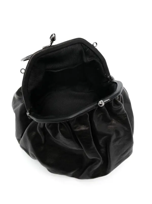 Yohji Yamamoto Clasp Drape Leather Tote Bag
