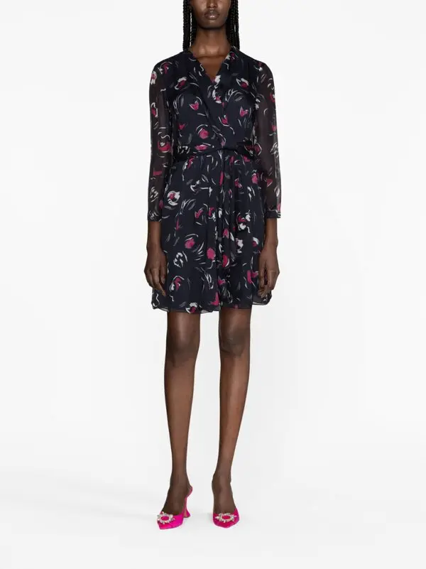 Emporio Armani Floral-print Silk Dress