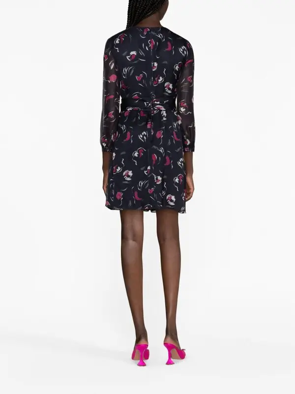 Emporio Armani Floral-print Silk Dress