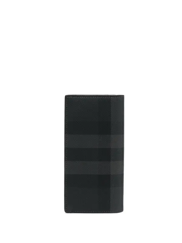 Burberry Check-print Leather Wallet
