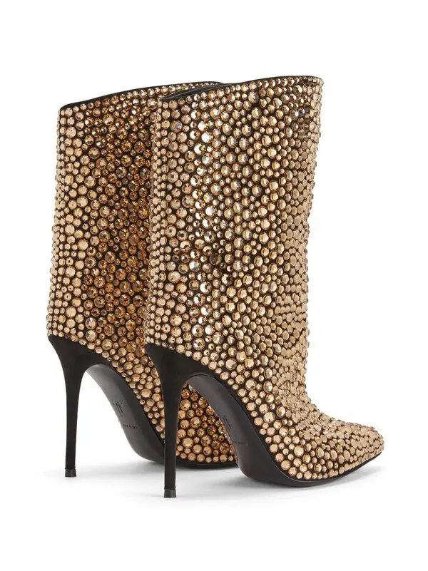 GIUSEPPE ZANOTTI Merissa Sparkle 105mm Boots - Neutrals