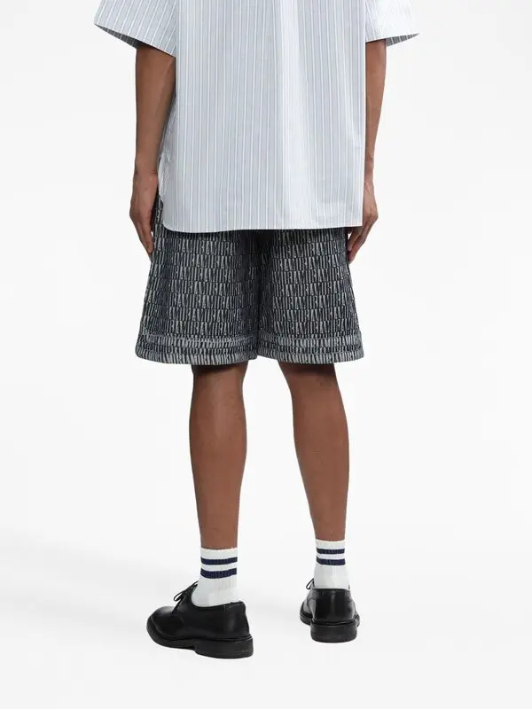 Amiri Monogram Pattern Cotton Shorts