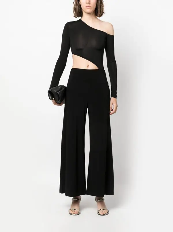 Norma Kamali Cropped Wide-leg Trousers