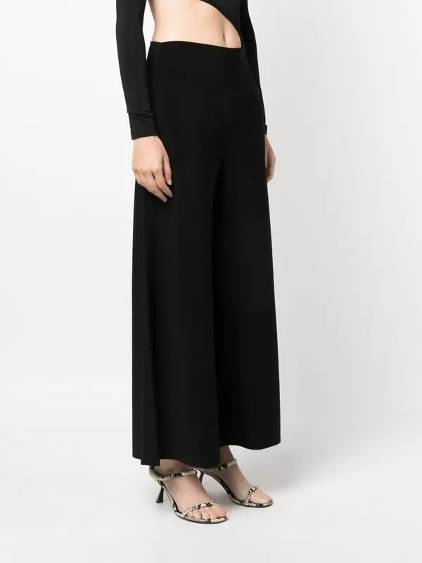 Norma Kamali Cropped Wide-leg Trousers