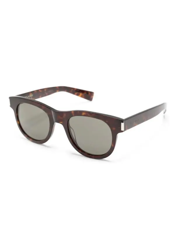 Saint Laurent Round-frame Sunglasses - Brown