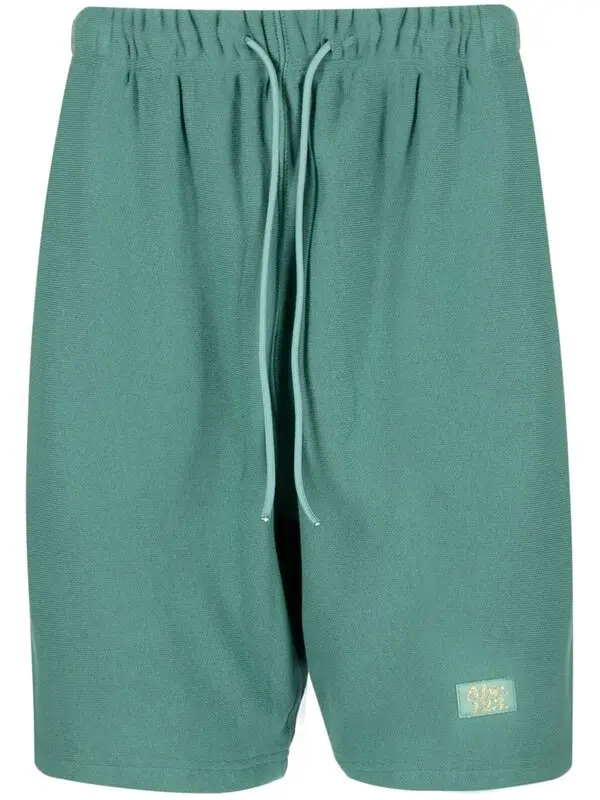 ADVISORY BOARD CRYSTALS Logo-embroidered Track Shorts - Green
