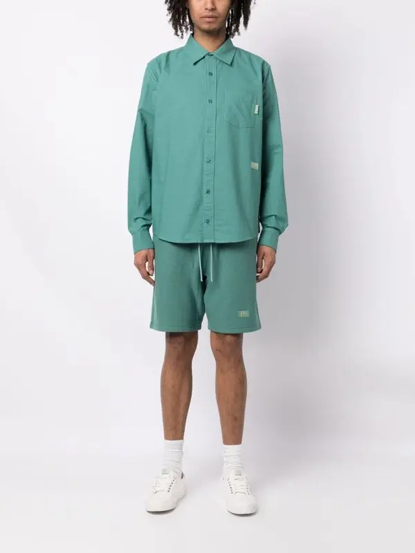 ADVISORY BOARD CRYSTALS Logo-embroidered Track Shorts - Green