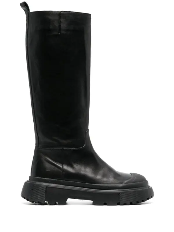 Hogan Leather Knee-high Boots