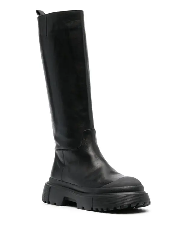 Hogan Leather Knee-high Boots