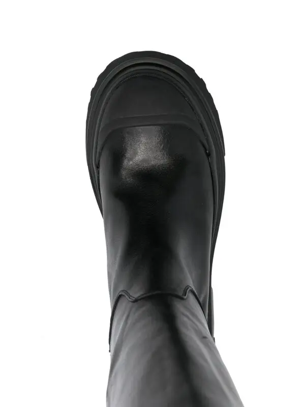 Hogan Leather Knee-high Boots