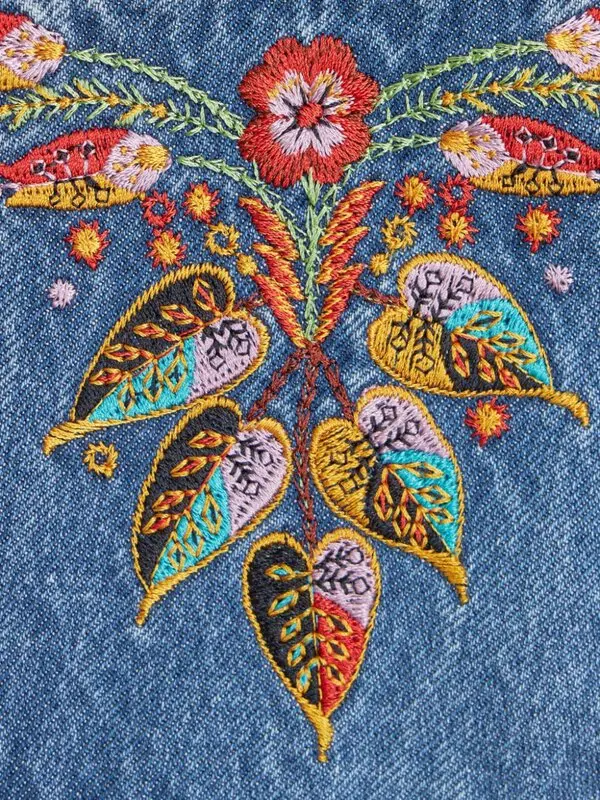 Etro Floral-embroidered Flared Jeans