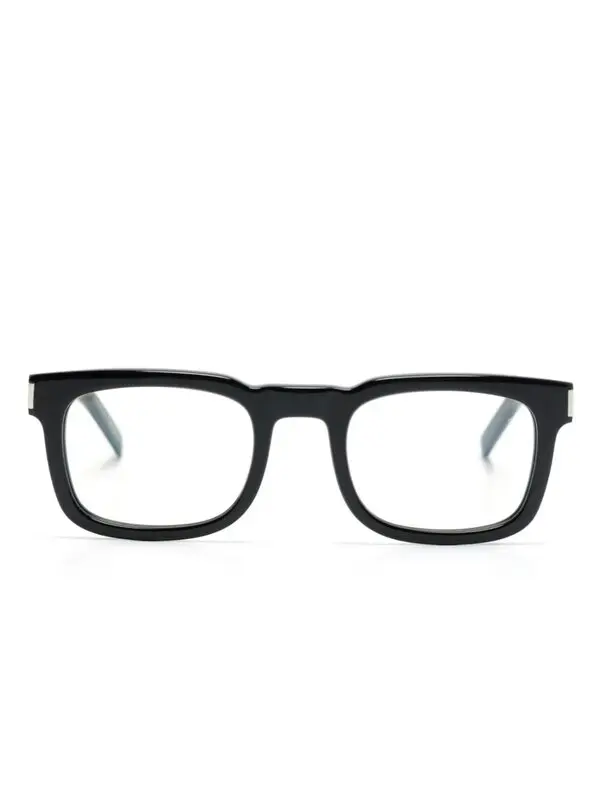 Saint Laurent Logo-engraved Glasses - Black